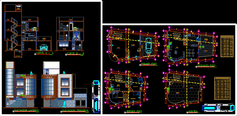 Store - Corner House DWG Section for AutoCAD • Designs CAD