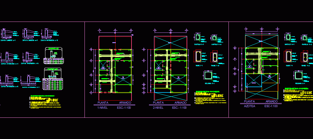 Structural Project House 3 Levels DWG Full Project for AutoCAD ...