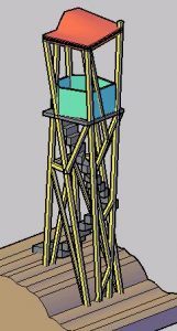 Surveillance Tower DWG Block for AutoCAD • Designs CAD