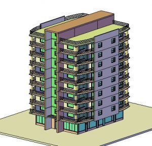 Tower Building DWG Block for AutoCAD • Designs CAD