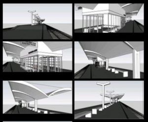Train Station 3D SKP Model for SketchUp • Designs CAD