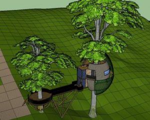 Tree House 3D SKP Model for SketchUp • Designs CAD