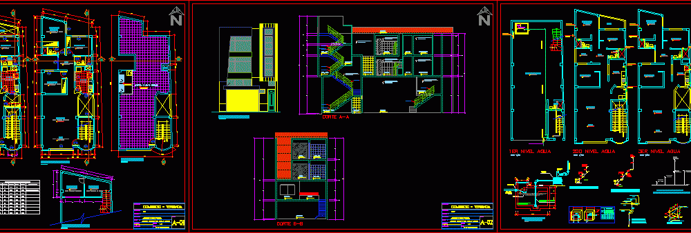 Unifamiy Housing 02 Levels Terrace DWG Section for AutoCAD • Designs CAD