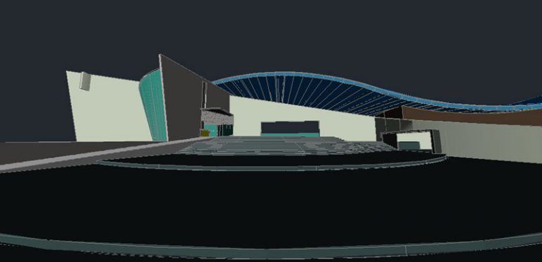 University Museum Of Contemporary Art 3D DWG Model for AutoCAD ...