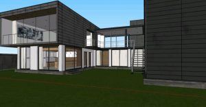 Villa-Fronted Metal Panels 3D SKP Model for SketchUp • Designs CAD