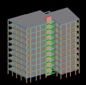 10-Story Condominium Structure 3D DWG Model for AutoCAD • Designs CAD