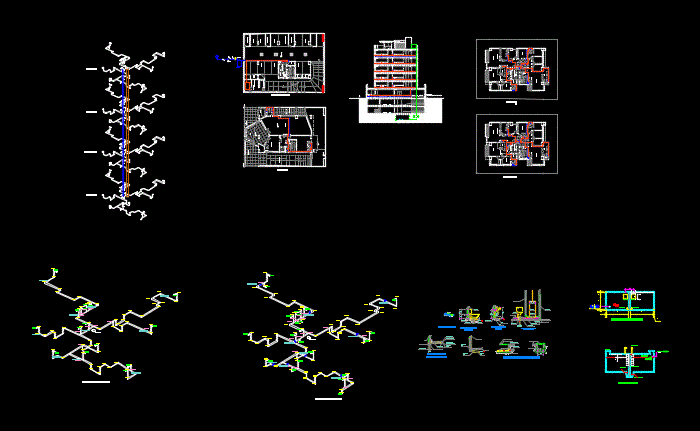 5 Storey Building With Details Hydro - Health DWG Detail for AutoCAD ...