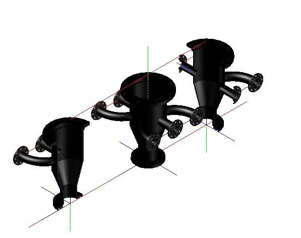 6 Way Flow Splitter Flange 3D DWG Model for AutoCAD • Designs CAD