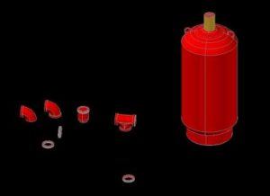 Accessories Set Against 3D DWG Model for AutoCAD • Designs CAD