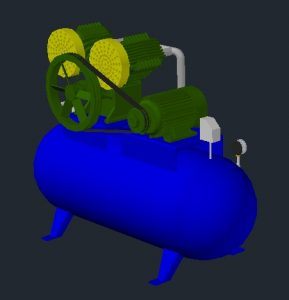 Air Compressor 3D DWG Model for AutoCAD • Designs CAD