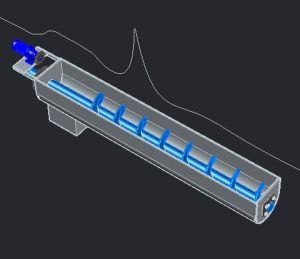 Auger-Type Conveyor 3D DWG Model for AutoCAD • Designs CAD