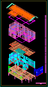 Axonometric In Pieces Steel Frame DWG Full Project for AutoCAD ...