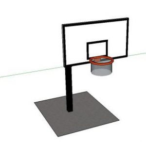 Basketball Hoop 3D SKP Model for SketchUp • Designs CAD