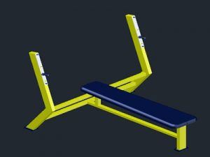 Bench Press 3D DWG Model for AutoCAD • Designs CAD