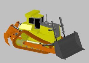 Bulldozar 3D DWG Model for AutoCAD • Designs CAD