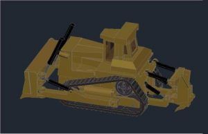 Bulldozer 3D DWG Model for AutoCAD • Designs CAD