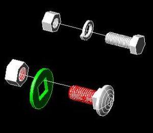 Cap Screw 3D DWG Model for AutoCAD • Designs CAD