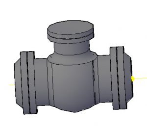 Check Valve 3D DWG Model for AutoCAD • Designs CAD
