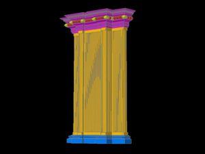 Columns - Fluted 3D DWG Model for AutoCAD • Designs CAD