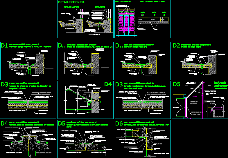 Constructive Details Cover Water Proofing DWG Detail for AutoCAD ...