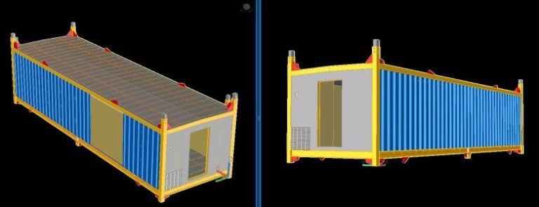 Container 3D DWG Model for AutoCAD • Designs CAD