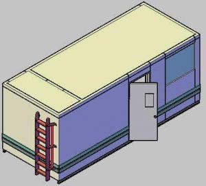 Control Room (Shelter ) 3D DWG Model for AutoCAD • Designs CAD