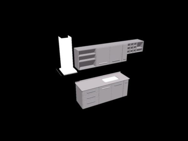 Countertop And Kitchen Furniture 3D DWG Model for AutoCAD • Designs CAD