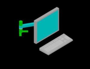 Desktop Pc DWG Block for AutoCAD • Designs CAD