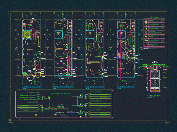 Detached Electrical Installations DWG Detail for AutoCAD • Designs CAD