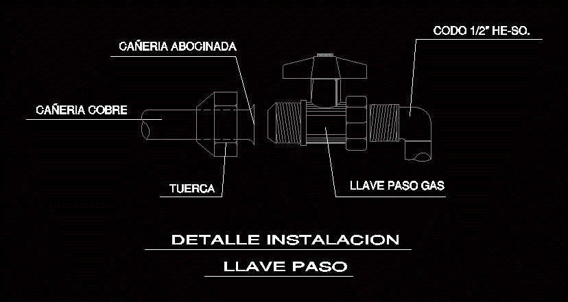 Detail Of A Stopcock Gas Facility DWG Detail for AutoCAD • Designs CAD