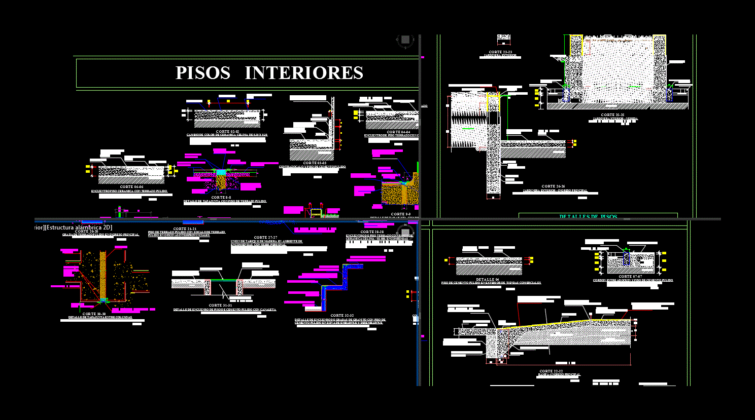 Details Of Different Floors - Structural And Finishes DWG Detail for ...