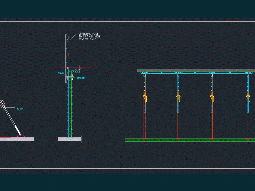 Details Strut; Tensor And Carries Lifeline DWG Detail for AutoCAD ...