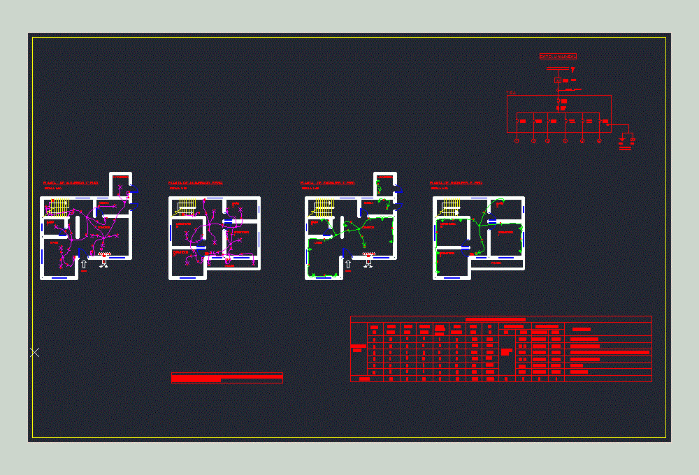 Electric Flat House Room DWG Full Project for AutoCAD • Designs CAD