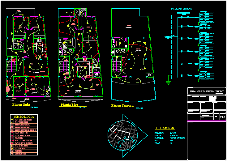 Electrical Installations Plan Rvb 1 DWG Plan for AutoCAD • Designs CAD