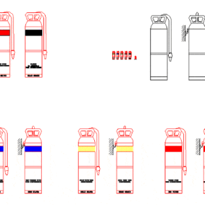 Fire Extinguishers;Fire Bucket DWG Block for AutoCAD | Designs CAD