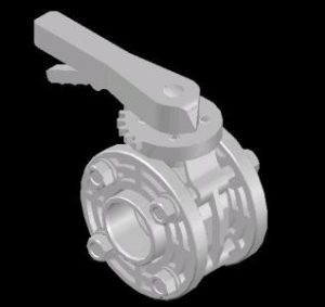 Flanged Butterfly Valve DWG Block for AutoCAD • Designs CAD