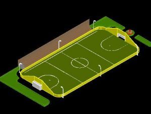 Football Field 3D DWG Model for AutoCAD • Designs CAD