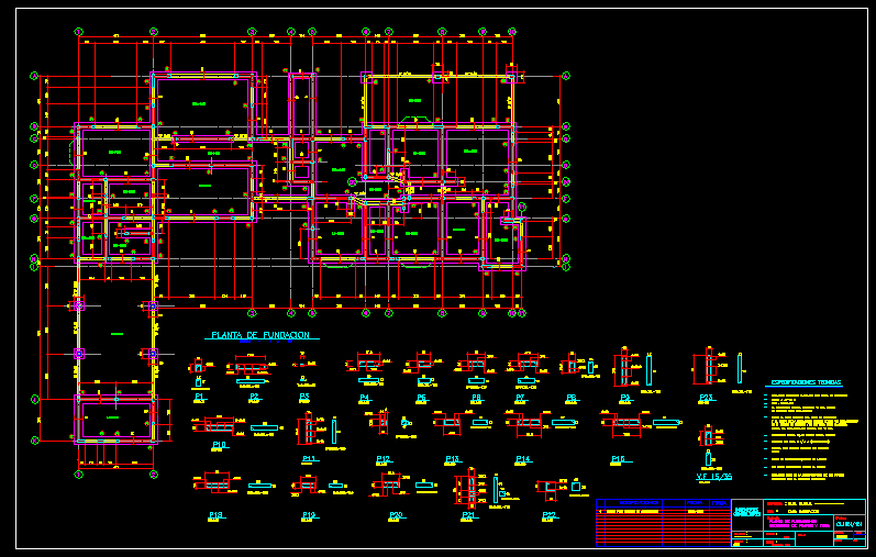 Foundation Plan DWG Detail For AutoCAD Designs CAD