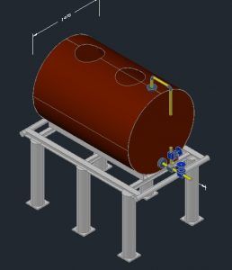 Fuel Tank 3D DWG Model for AutoCAD • Designs CAD