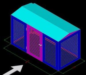 Generator Room Louvered 3D DWG Model for AutoCAD • Designs CAD