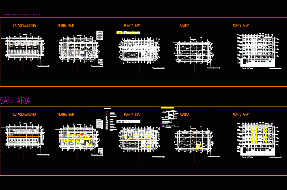 Health Plans And Hydraulic Installations DWG Plan for AutoCAD • Designs CAD