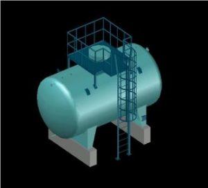 Horizontal Tank 3D DWG Model for AutoCAD • Designs CAD