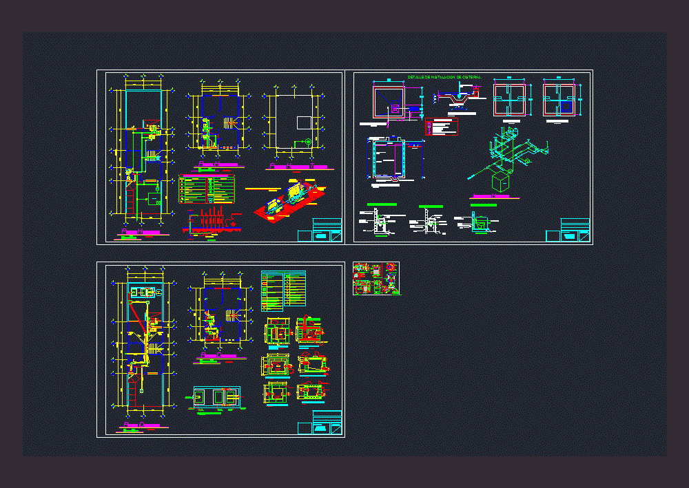 Hydraulic Plant; Det Inst Tank; Sewage Plant And Details DWG Detail for ...