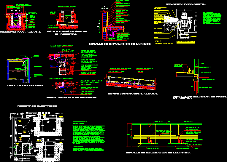Hydraulics And Sanitary Installation DWG Detail for AutoCAD • Designs CAD