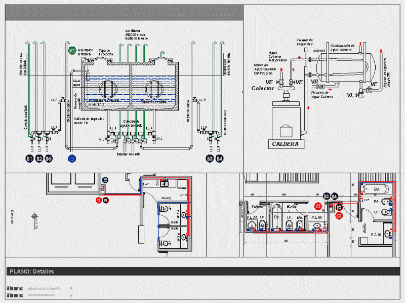 Installation Of Hot And Cold In Buildings DWG Section for AutoCAD ...