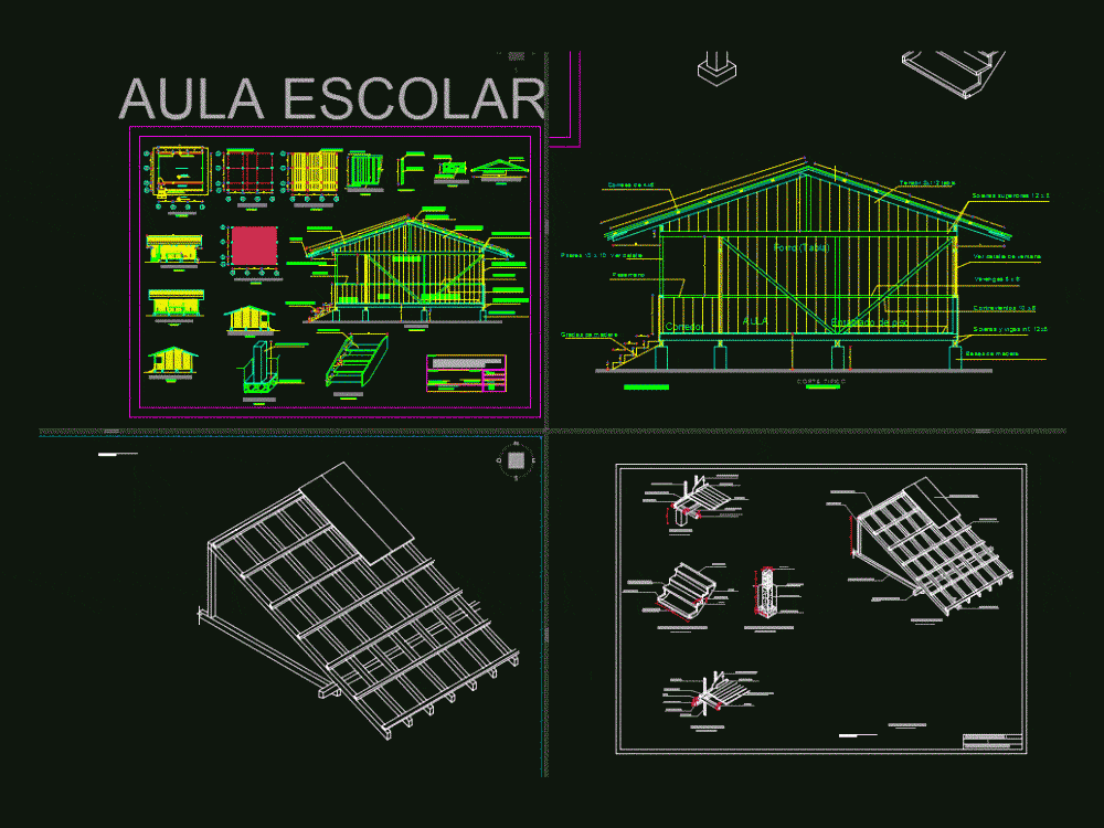 Isometries Of Wood Construction Details DWG Detail for AutoCAD ...