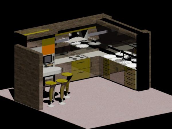 Kitchen 3D DWG Model for AutoCAD • Designs CAD
