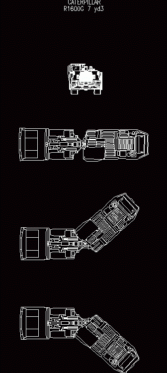 Lhd Cat R1600g Lhd Equipment 7yd3 2D DWG Block for AutoCAD • Designs CAD