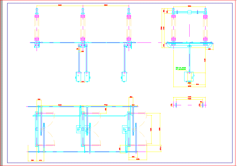 Liena Disconnector Bar And 138 Kv DWG Block for AutoCAD • Designs CAD