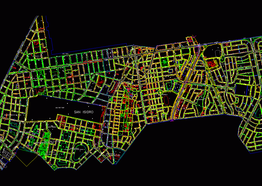 Map Of San Isidro Lima Catastral DWG Block for AutoCAD • Designs CAD